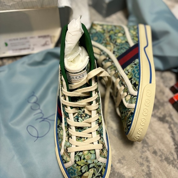 Gucci | Shoes | Gucci Floral Love Affair Tennis 77 Hightop Sneakers ...